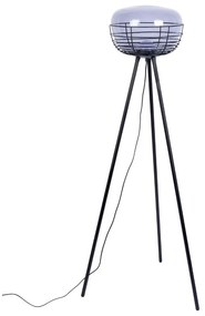 OnaDnes -20% Kouřově šedá skleněná stojací lampa ZUIVER SMOKEY 145 cm