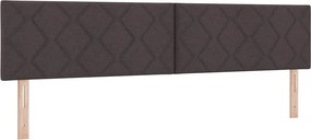 Postel s boxspringem s čelo Tmavě hnědá 200 x 200 cm textil 3339024