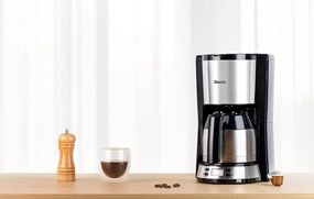 Kávovar na překapávanou kávu Sboly 9110 / 850 W / 1 l / nerez / černá