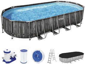 BESTWAY Power Steel Bazénový set 732 x 366 x 122 cm, kartušová filtrace 5611T