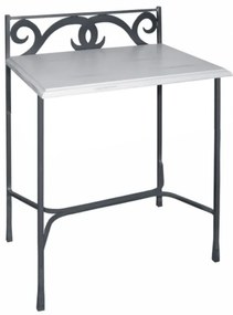 Kovaný noční stolek s masivní deskou GRANADA 0413C