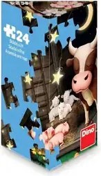 Dino Puzzle triangl Zvířátka na farmě / 24 dílků / od 4 let