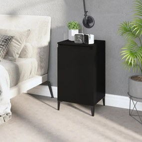 Noční stolek černý 40x35x70 cm kompozitní dřevo - Default Title