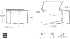 Úložný box GRANDE STORE Keter 191x110x133cm