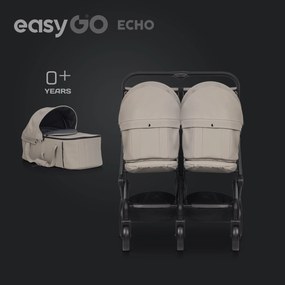 Sourozenecký kočárek EasyGo Echo Savana Beige