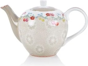 Pip Studio Floral Cherry Mini čajová konvice khaki 750ml