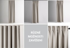 Závěs AmeliaHome Blackout s multifunkční páskou světle béžový