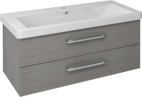 Sapho Theia - Umyvadlová skříňka 101x44x44 cm, 2x zásuvka, dub stříbrný TH105-1111