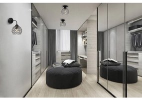 Stropní svítidlo Crystal, 1x černé křišťálové stínítko