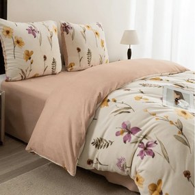 Oboustranné povlečení DUO SENSE WILDELLA krémové mikroplyš/flanel Rozměr povlečení: 2 ks 70 x 90 cm | 200 x 220 cm