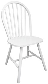 Jídelní židle 4 ks bílé masivní kaučukovníkové dřevo - Default Title