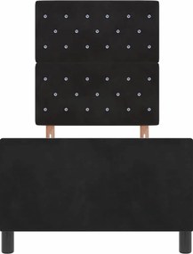 Postel s boxspringem s čelo Černá 80 x 200 cm samet 3344839