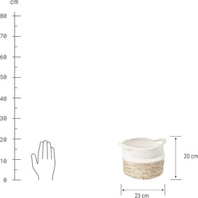 COTTON BRAID Úložný koš z mořské trávy XS