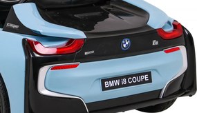 Ramiz Elektrické autíčko BMW i8 Lift modré + dálkové ovládání + pomalý start + 3bodové pásy + MP3 USB + LED