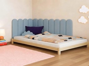 Zaoblený čalouněný panel za zeď Zvolte barvu: Béžová, Zvolte rozměr: 20x120 cm, Uchycení na zeď: Se samolepícím suchým zipem