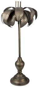 Stříbrno-měděný kovový svícen s listy Elise - Ø  30*67 cm