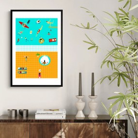 Vendula Frydrychová | Swimming Pool 2 Rám: Černý, Velikost: 60 x 40 cm