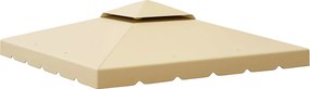Náhradní plachta Outsunny pro altán s rozměry 3 x 3 m - Vysoce hustý polyester 170 g/m²
