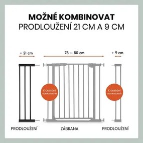 Hauck Zábrana Open N Stop 2 rozšíření o 21 cm Black