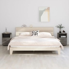 Noční stolky HAMAR 2 ks světle šedé 40x35x62 cm masivní dřevo 340419