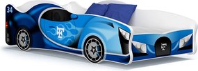 Dětská postel auto LEWIS 160x80 cm - modrá (23)