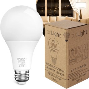 Toolight Toolight, LED žárovka E27, 9W, 675lm, 3000K teplá, RSL023, OSW-20008