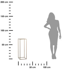 STOJAN NA KVĚTINÁČ SIMPLE1 70X24X24 CM ZLATÁ