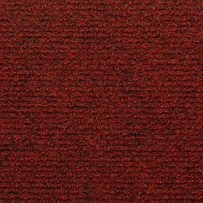 Schodové rohože samolepicí 5 ks 65 x 21 x 4 cm bordó červená s obdélníkovým okrajem 149730