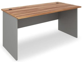 Stůl SimpleOffice 160 x 80 cm, ořech vlašský / šedá