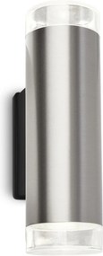 BRILO 3072022 Venkovní svítidlo 19,5 cm vč. 2x GU10 4,7W 400lm nerez ocel - BRILO