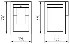 Kanlux 34982 - Venkovní nástěnné svítidlo se senzorem VIMO 1xE27/15W/230V IP44