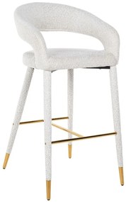 OnaDnes -20% Bílá látková barová židle Richmond Gia 76 cm