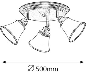 Rabalux 6548 - Bodové svítidlo GRANDO 3xE14/40W/230V