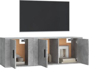 2dílný set TV skříněk betonově šedý kompozitní dřevo 3188410