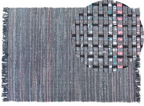 Šedý bavlněný koberec 140x200 cm BESNI Beliani