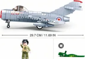 Sluban Model Bricks M38-B0983 Proudový stíhací letoun MiG-15 / LEGO -