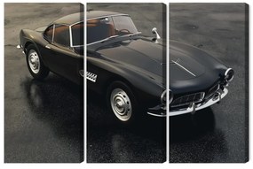 Vícedílný obraz Vintage Černé Sportovní Auto Nedostatek Nedostatek Plátno Canvas 150x100