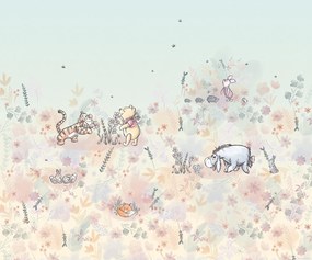 Komar Vliesová fototapeta Disney Winnie the Pooh Flowerfield Pastell 300x250 cm