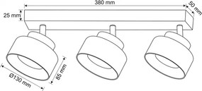 Brilagi - Bodové svítidlo AURA LUX 3xGX53/30W/230V černá/kouřová
