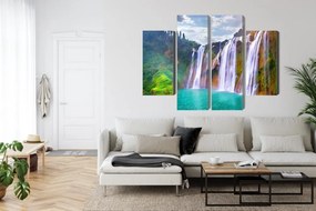 Vícedílný obraz Vodopád V Luopingu Nedostatek Nedostatek Přírodní plátno 200x150