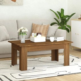 Konferenční stolek hnědý dub 100x60x42 cm kompozitní dřevo - Default Title