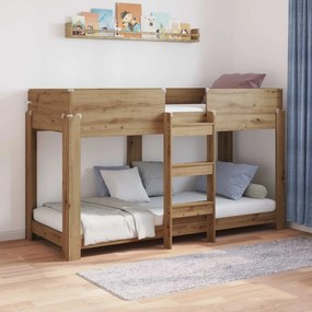 Patrová postel pro děti Artisanový dub 75 x 190 cm 3410546