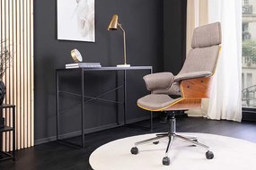 Designová kancelářská židle Uriela ořech / šedá