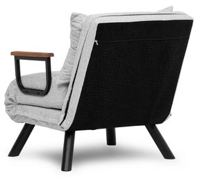 Designové rozkládací křeslo Hilarius II šedé