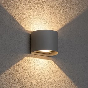 Brilagi - LED Venkovní nástěnné svítidlo RONDO LED/6W/230V šedá IP54