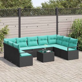 Set pohovek 10 ks Černá polyratan 3346556