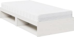 Válenda s matrace bílá 100 x 200 cm masivní borovice 3324593