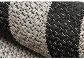 Dywany Luszczow Kusový koberec SIZAL FLOORLUX 20340 stříbrný / Černá CIKCAK Rozměr koberce: 80 x 150 cm
