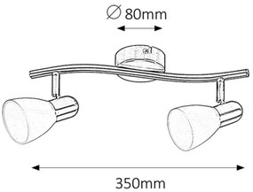 Rabalux 6302 - Bodové svítidlo SOMA 2xE14/40W/230V
