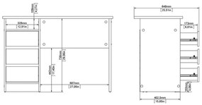 Psací stůl Felix VI, bílá